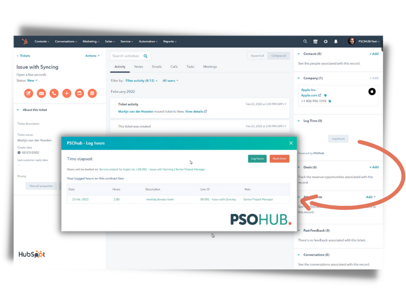 Time Tracking in HubSpot Service Hub | PSOhub